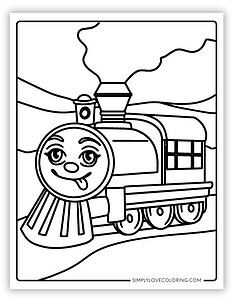 Train Coloring Pages (Free PDF Printables) - Simply Love Coloring