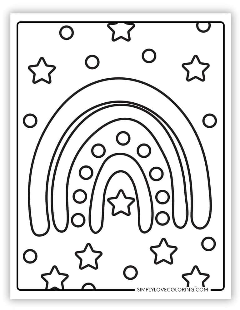 26 Cute Rainbow Coloring Pages (Free PDF Printables) - Simply Love Coloring