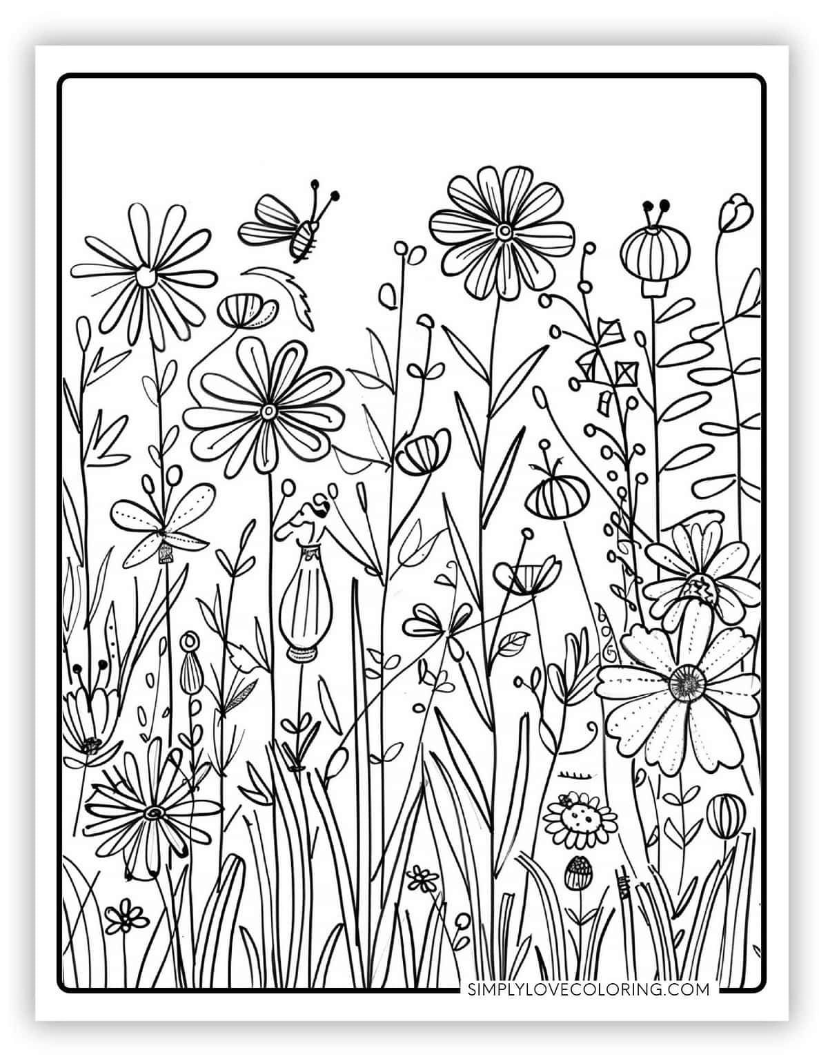 14 Spring Coloring Pages for Adults (Free PDF Printables) - Simply Love ...