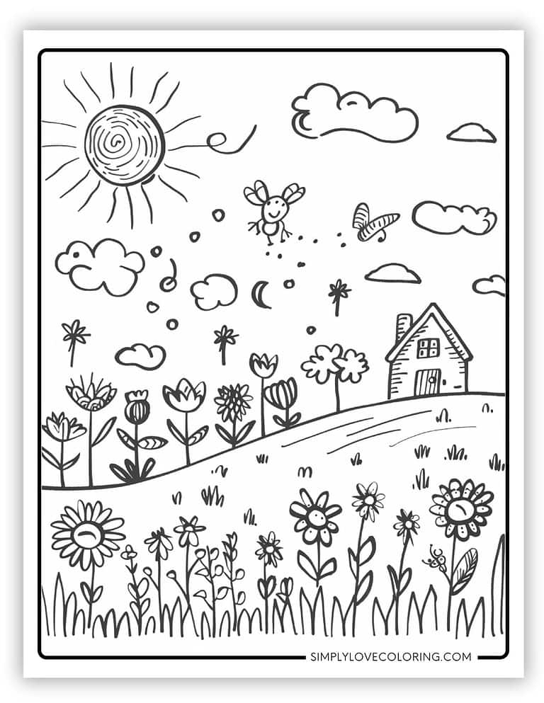 14 Spring Coloring Pages for Adults (Free PDF Printables) - Simply Love ...