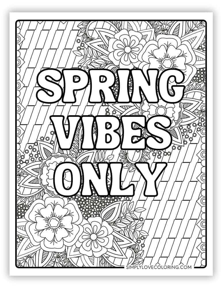 15 Spring Quotes Coloring Pages (Free PDF Printables) - Simply Love ...