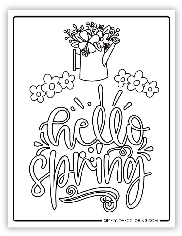 15 Spring Quotes Coloring Pages (Free PDF Printables) - Simply Love ...
