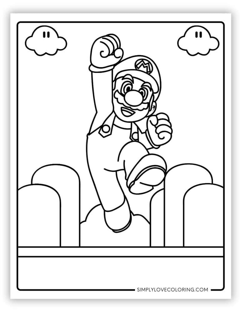 62 Mario Coloring Pages (Free PDF Printables) - Simply Love Coloring