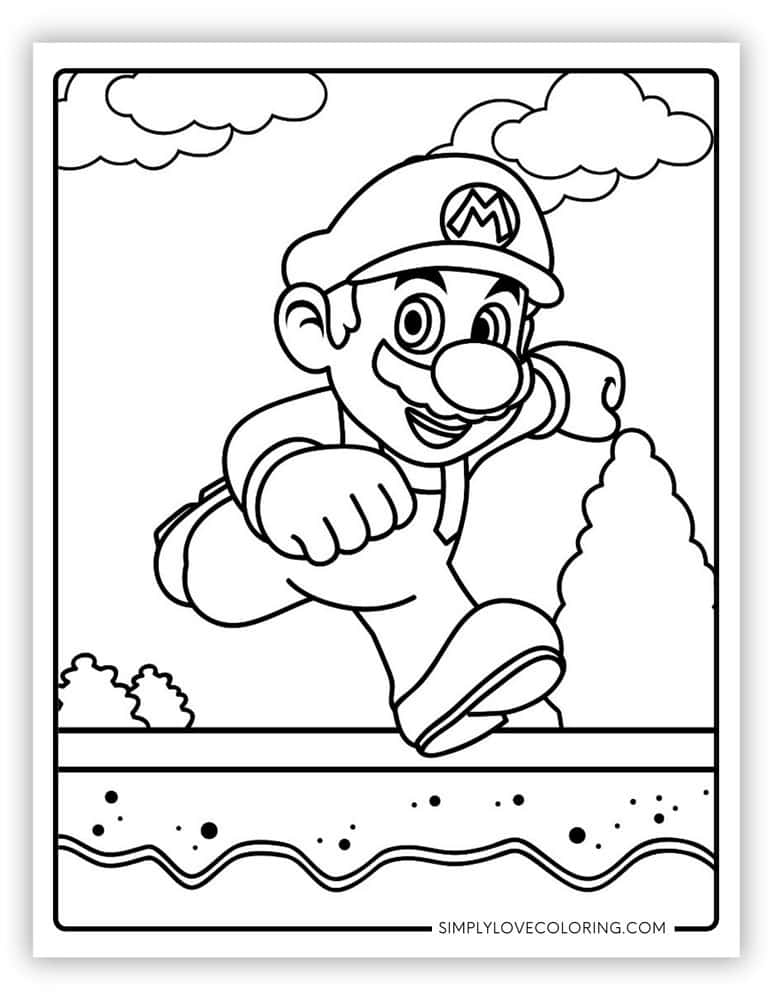 62 Mario Coloring Pages (Free PDF Printables) - Simply Love Coloring