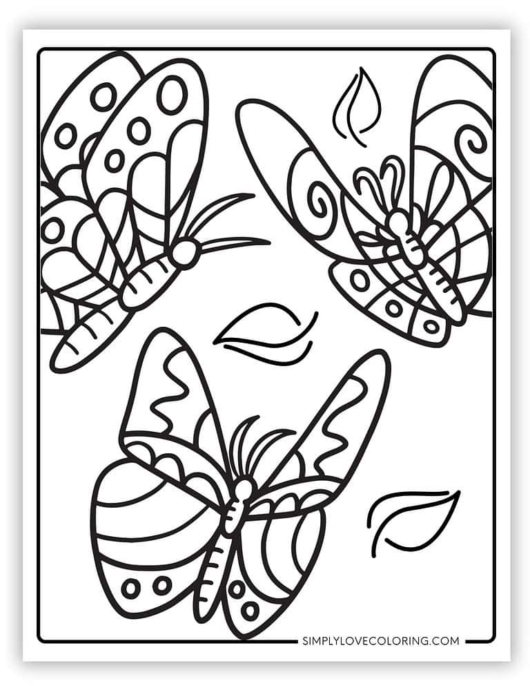 24 Cute Butterfly Coloring Pages (Free PDF Printables) - Simply Love ...