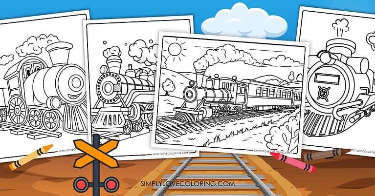 Train Coloring Pages (Free PDF Printables) - Simply Love Coloring