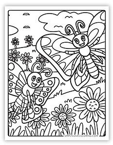 24 Cute Butterfly Coloring Pages (Free PDF Printables) - Simply Love ...