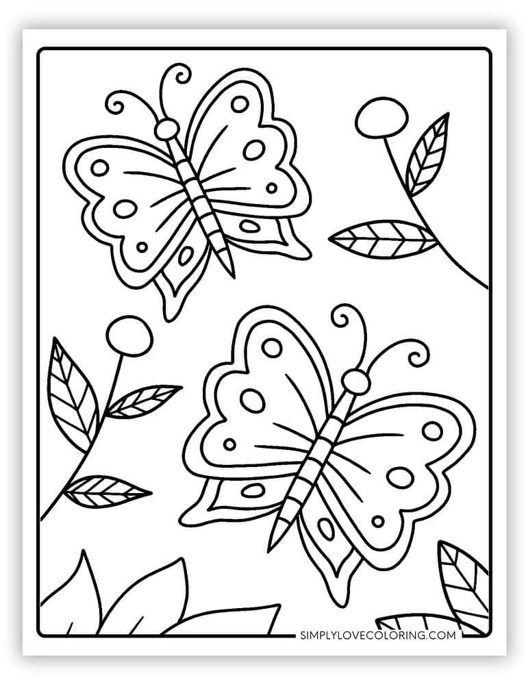 24 Cute Butterfly Coloring Pages (Free PDF Printables) - Simply Love ...