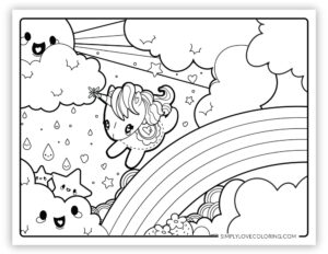 26 Cute Rainbow Coloring Pages (Free PDF Printables) - Simply Love Coloring
