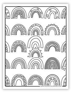 26 Cute Rainbow Coloring Pages (Free PDF Printables) - Simply Love Coloring