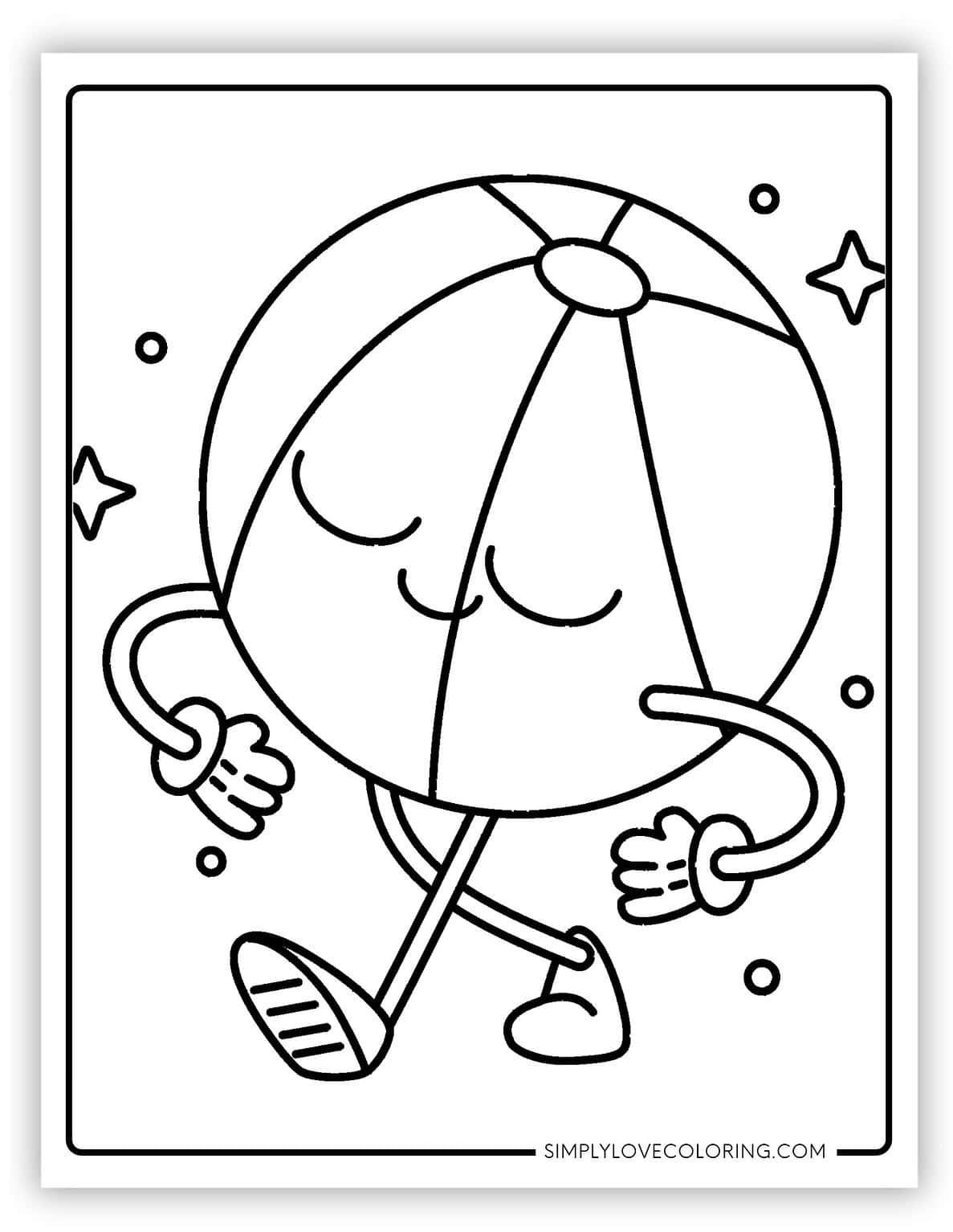 Fun Beach Ball Coloring Pages (Free PDF Printables) - Simply Love Coloring