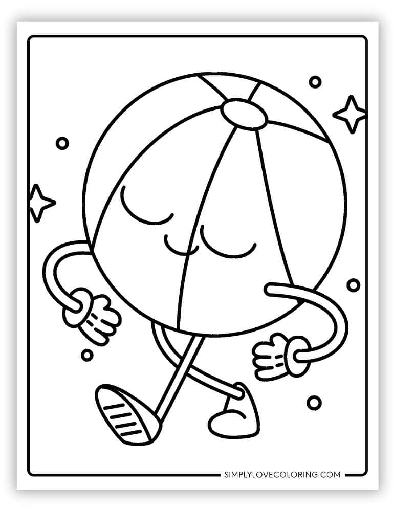 Fun Beach Ball Coloring Pages (Free PDF Printables) - Simply Love Coloring