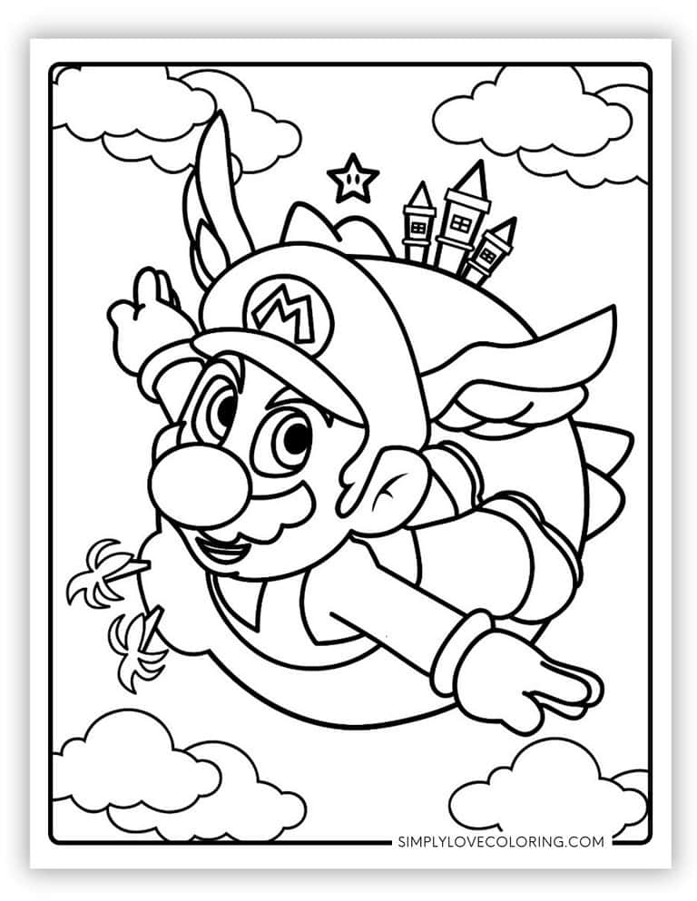 62 Mario Coloring Pages (Free PDF Printables) - Simply Love Coloring