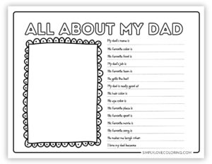 All About My Dad Coloring Pages (Free PDF Printables) - Simply Love ...