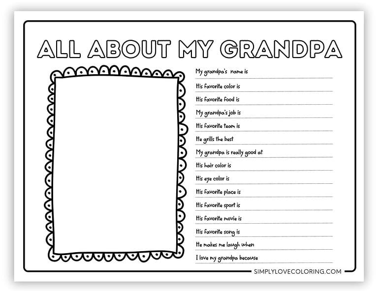 All About My Dad Coloring Pages (Free PDF Printables) - Simply Love ...
