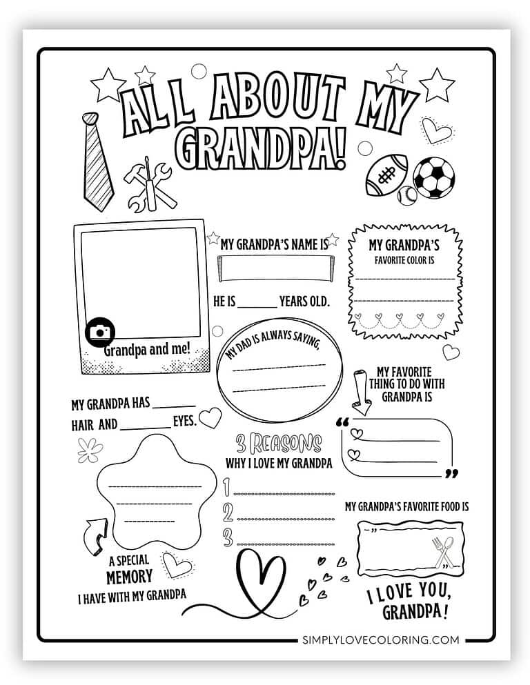 All About My Dad Coloring Pages (Free PDF Printables) - Simply Love ...