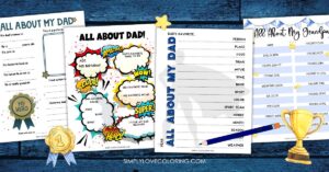All About My Dad Worksheet (Free PDF Printables) - Simply Love Coloring