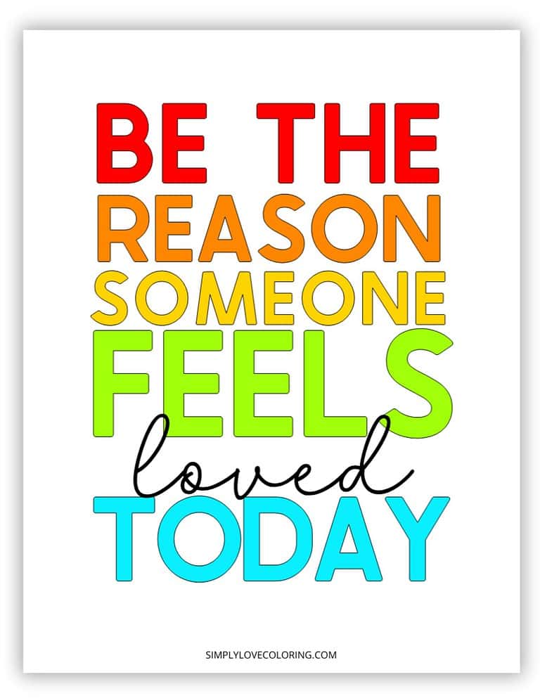 Kindness Printables (Free PDF Poster Downloads) - Simply Love Coloring