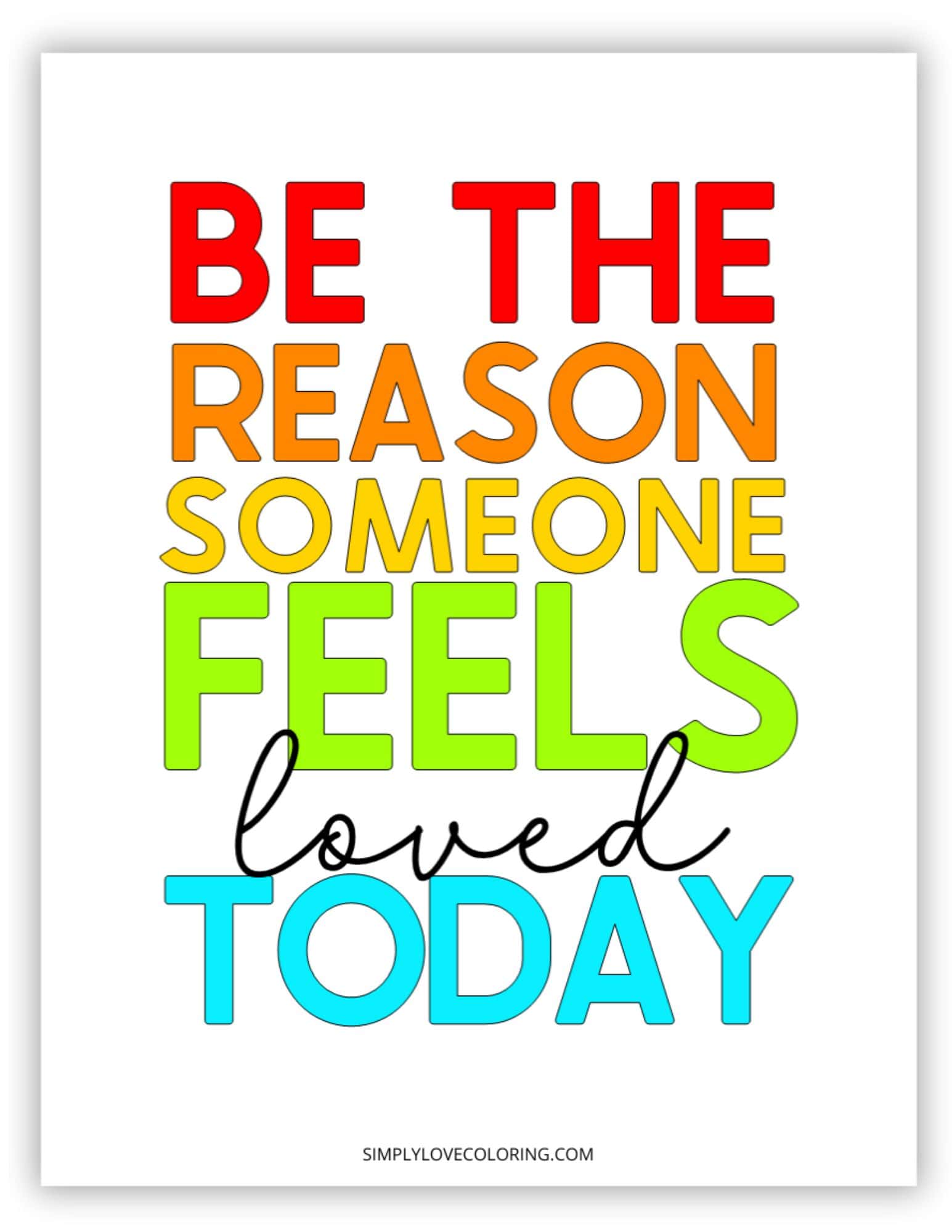 Kindness Printables (Free PDF Poster Downloads) - Simply Love Coloring