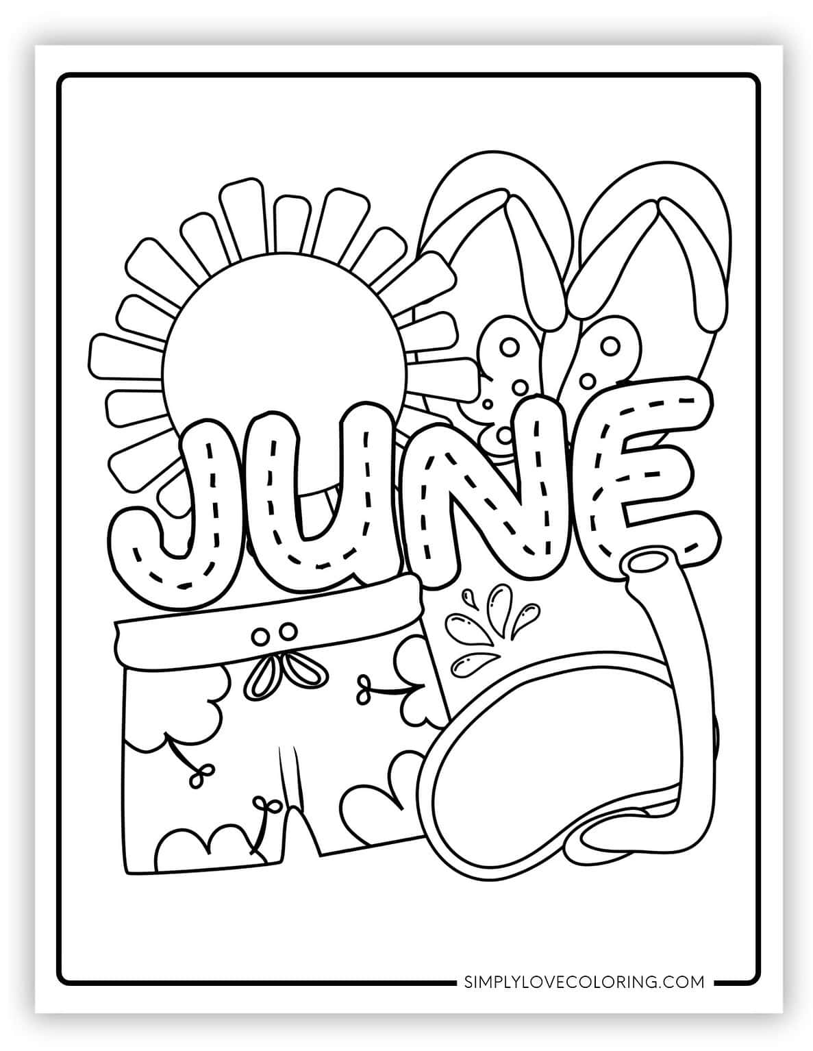 June Coloring Pages (Free PDF Printables) - Simply Love Coloring