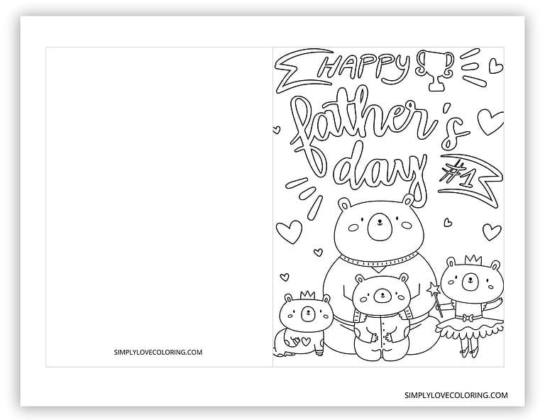Father's Day Coloring Cards (Free PDF Printables) - Simply Love Coloring