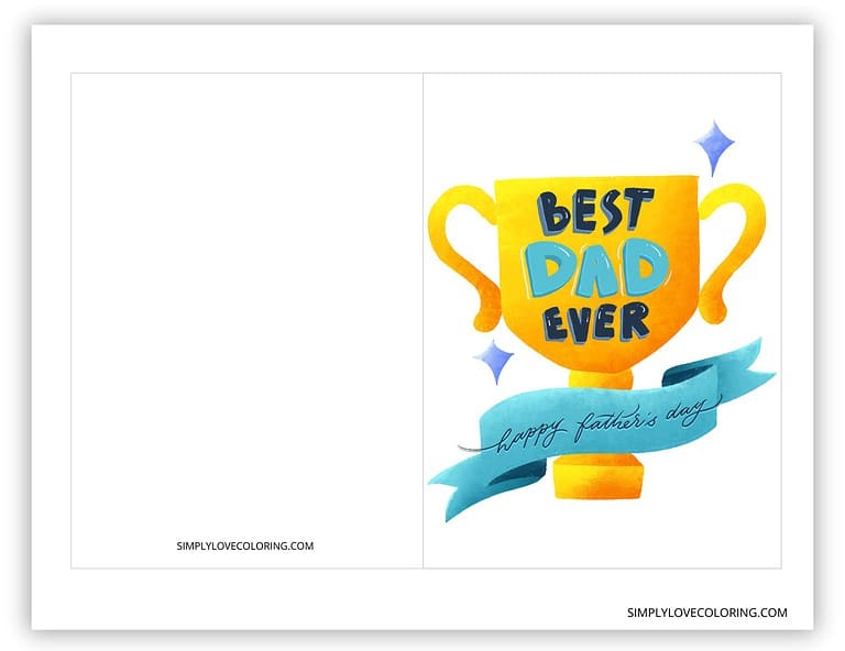 Printable Father's Day Cards (Free PDF Downloads) - Simply Love Coloring