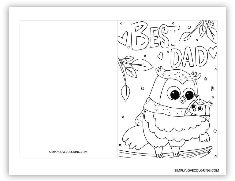 Father's Day Coloring Cards (Free PDF Printables) - Simply Love Coloring