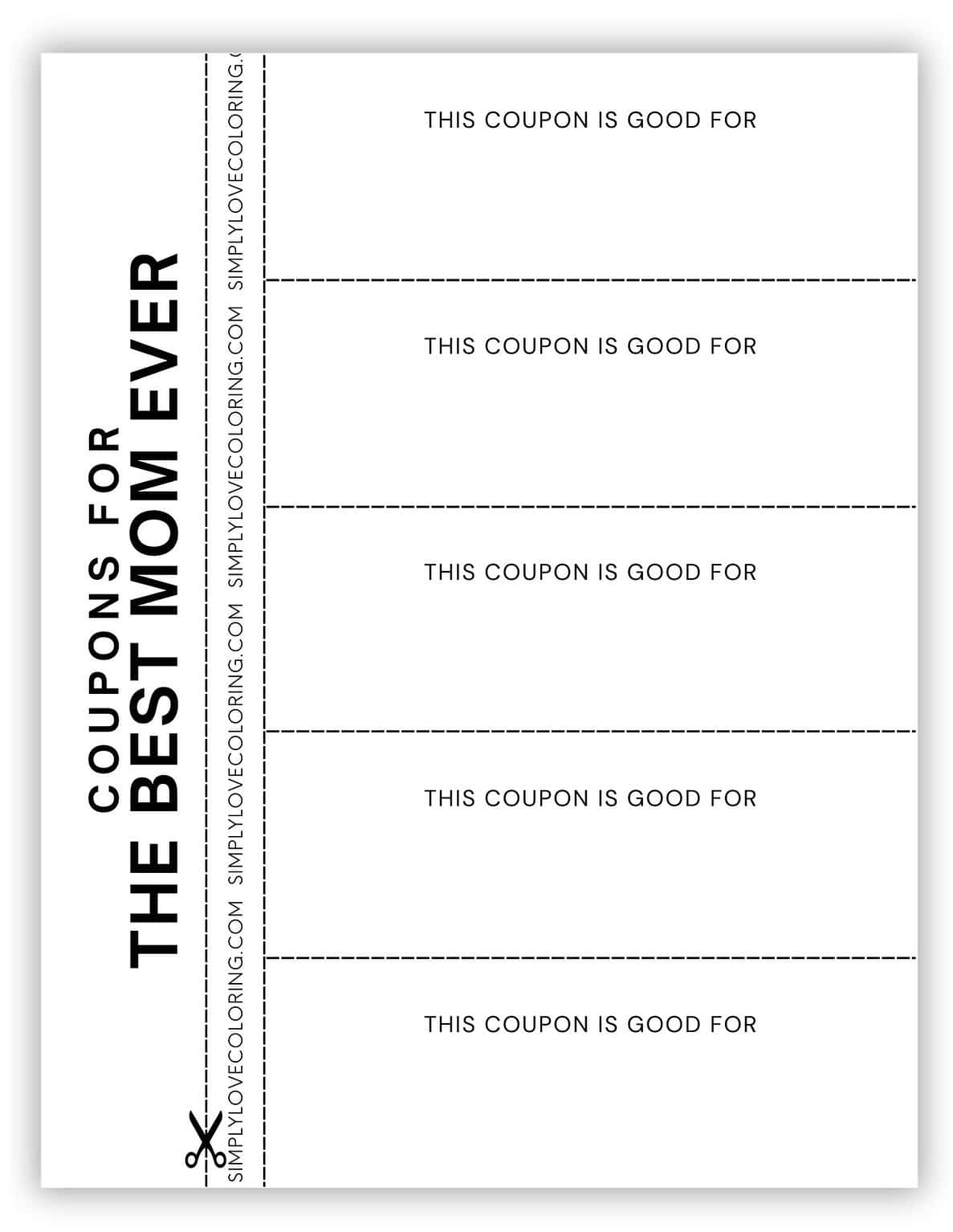 Mother's Day Coupons (Free PDF Printables) - Simply Love Coloring