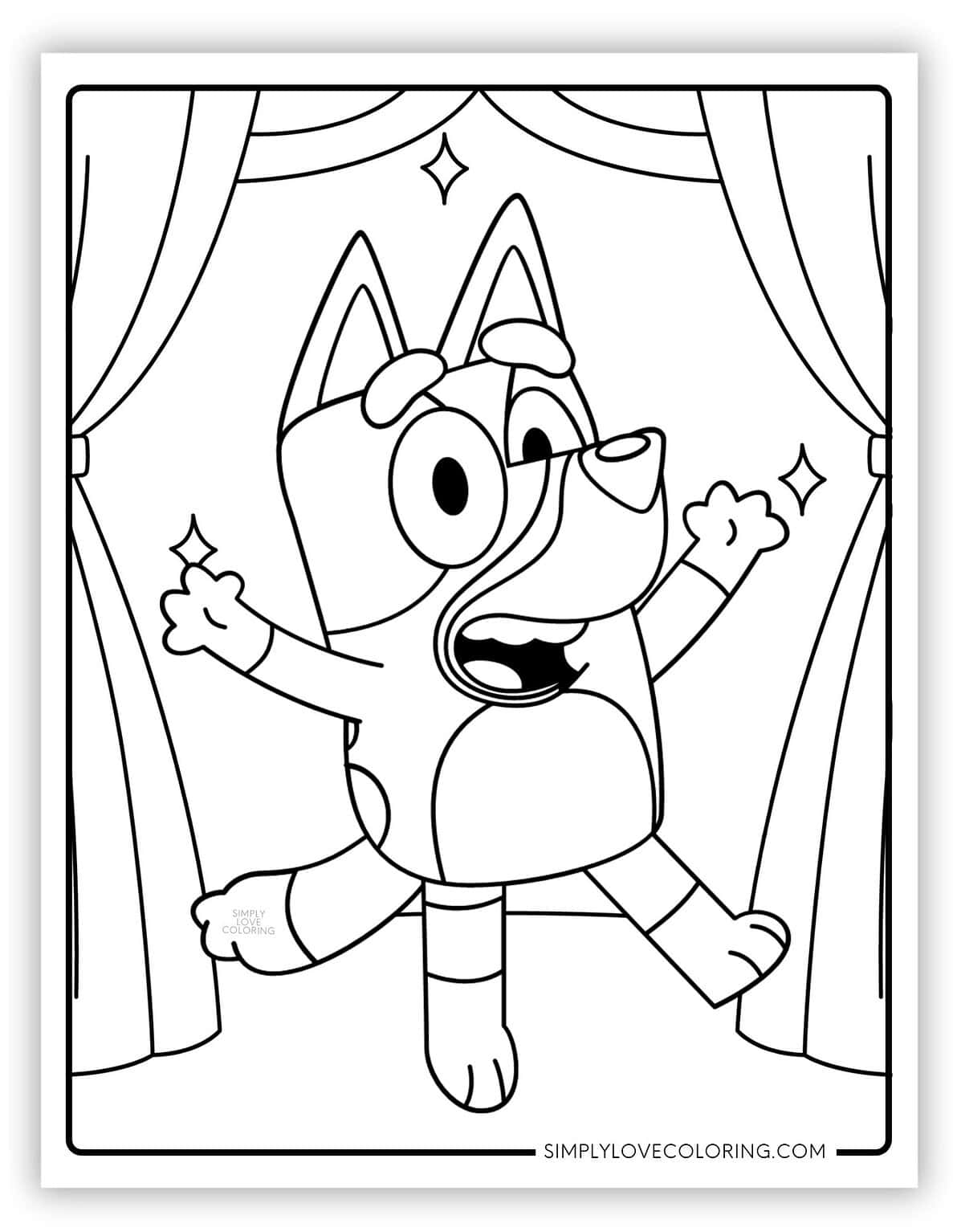 Fun Bluey Coloring Pages (Free PDF Printables) - Simply Love Coloring