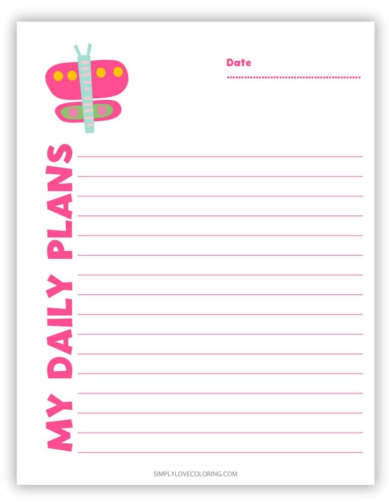 Summer Planner Printable (Free PDF Download) - Simply Love Coloring
