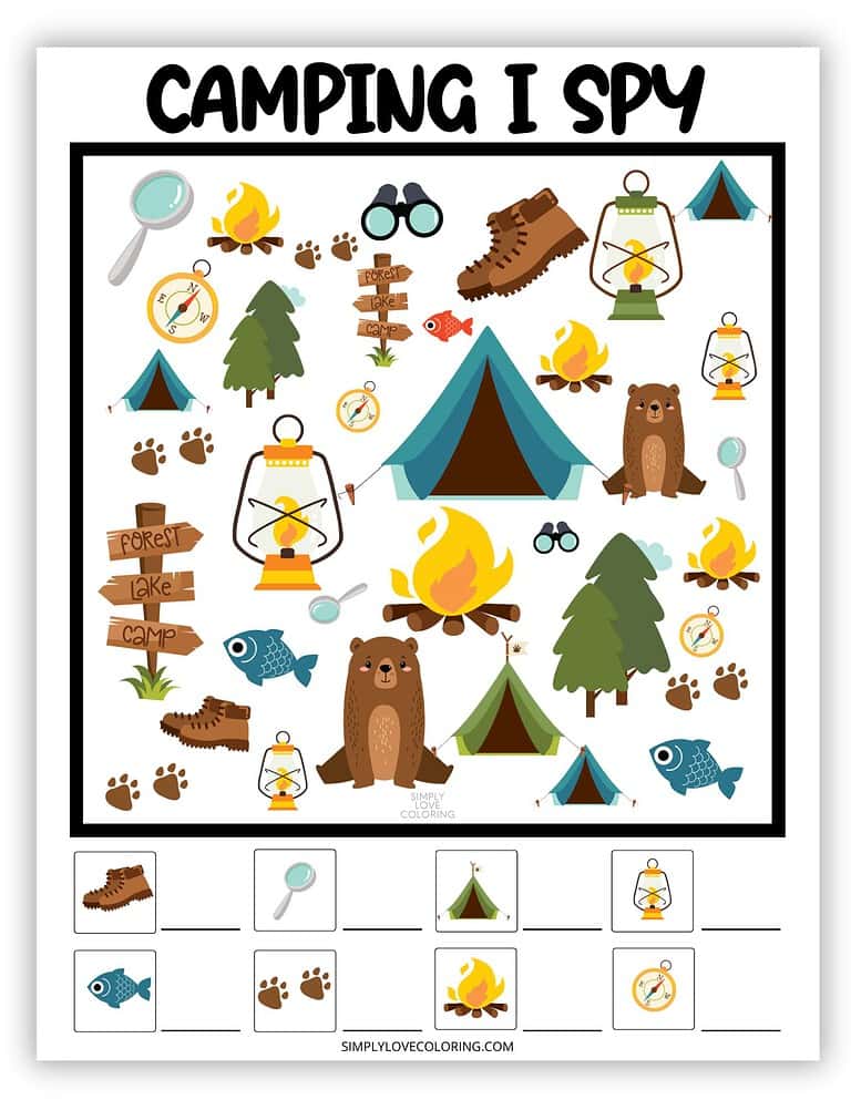 Summer I Spy Worksheets (Free PDF Printables) - Simply Love Coloring