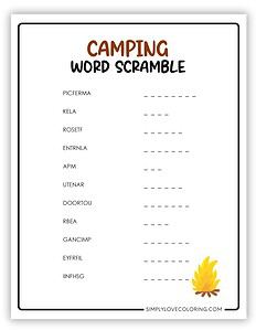 Summer Word Scramble Printables (Free PDF Downloads) - Simply Love Coloring