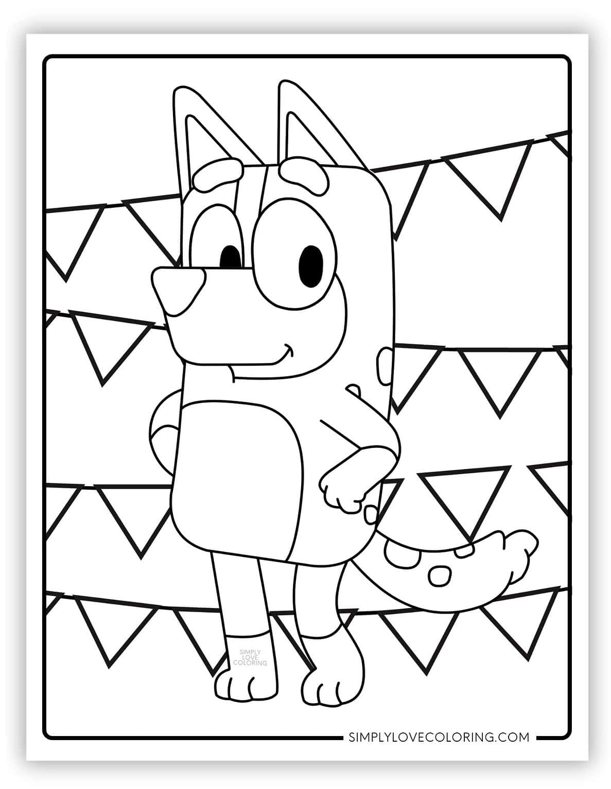 Fun Bluey Coloring Pages (Free PDF Printables) - Simply Love Coloring