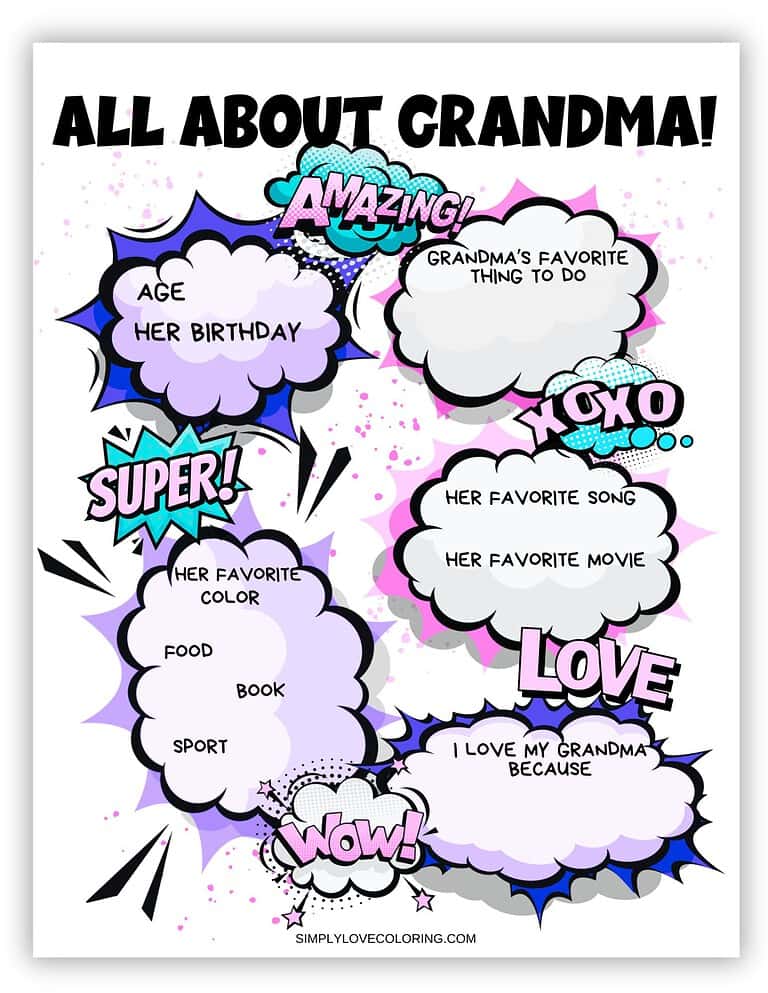 All About Mom Printables (Free PDF Downloads) - Simply Love Coloring