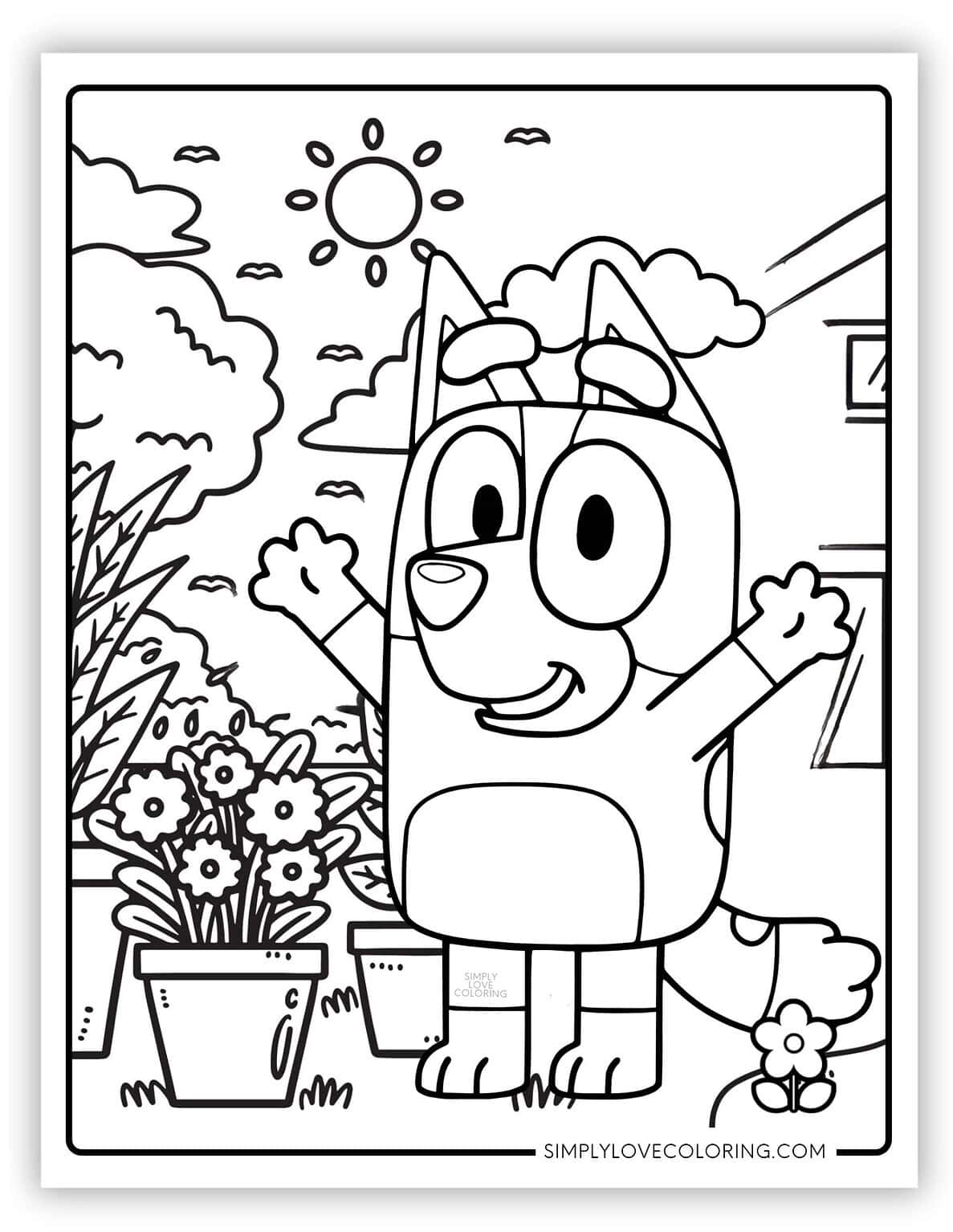 Fun Bluey Coloring Pages (Free PDF Printables) - Simply Love Coloring