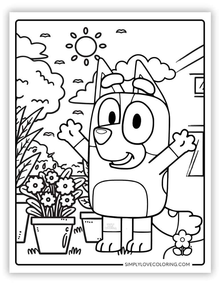 Fun Bluey Coloring Pages (Free PDF Printables) - Simply Love Coloring