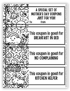 Mother's Day Coupons (Free PDF Printables) - Simply Love Coloring