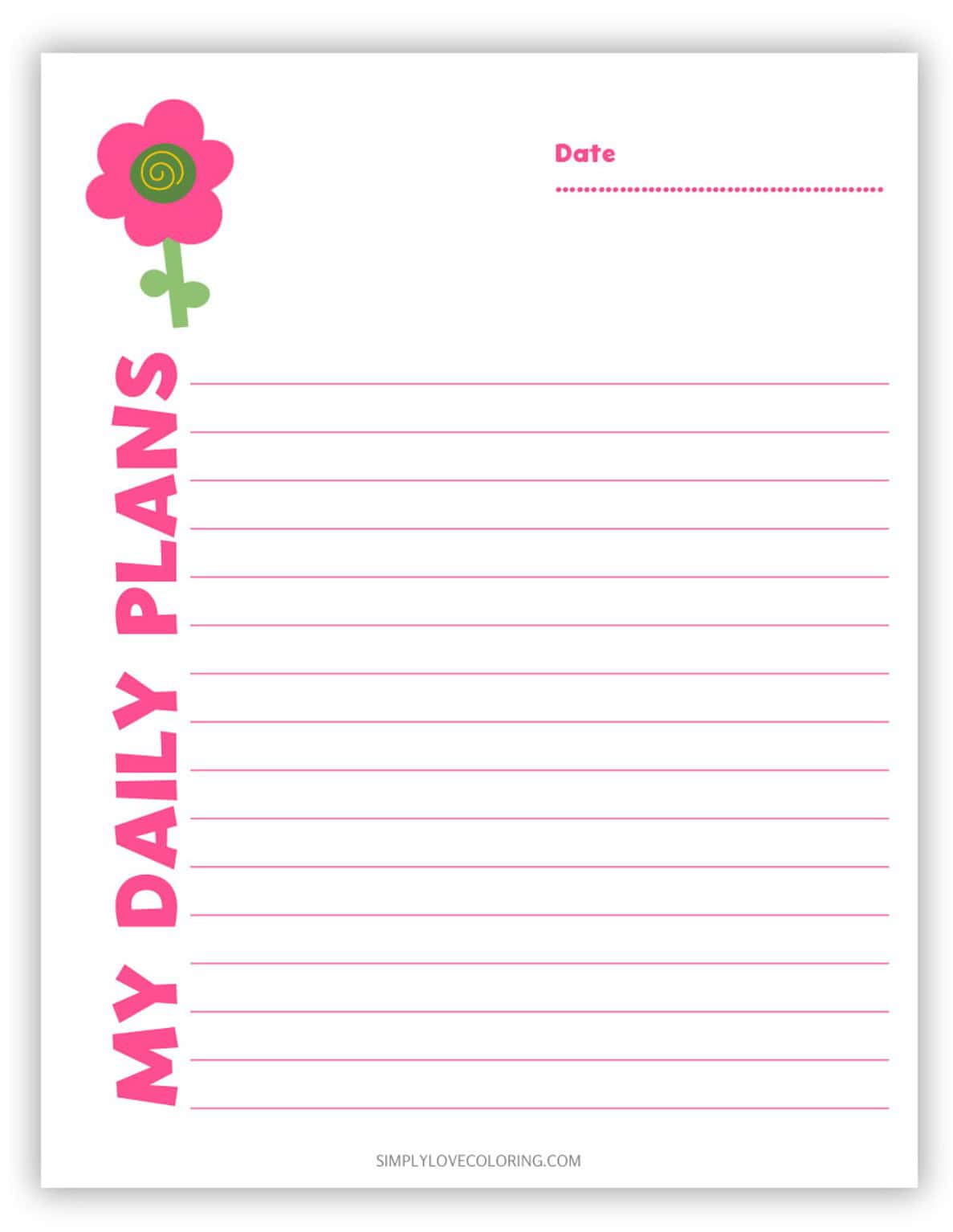 Summer Planner Printable (Free PDF Download) - Simply Love Coloring