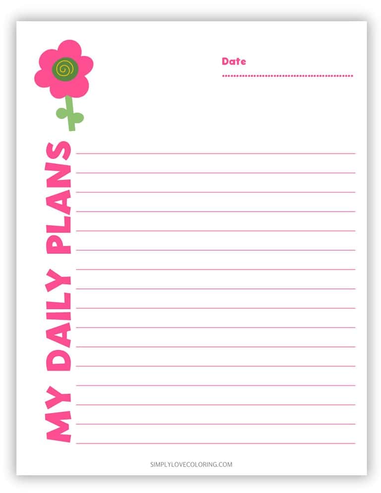 Summer Planner Printable (Free PDF Download) - Simply Love Coloring