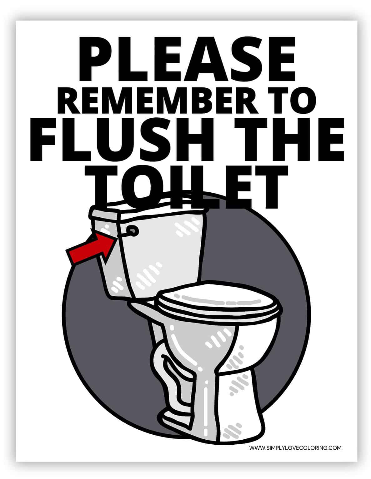 Flush The Toilet Signs Free PDF Printables Simply Love Coloring Flush The Toilet Signs Free PDF Printables Simply Love Coloring