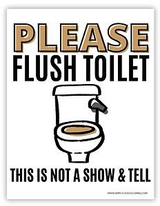 Flush the Toilet Signs (Free PDF Printables) - Simply Love Coloring