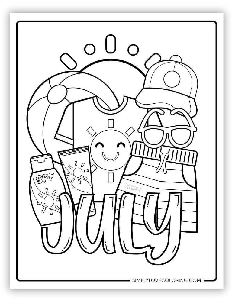 July Coloring Pages (Free PDF Printables) - Simply Love Coloring