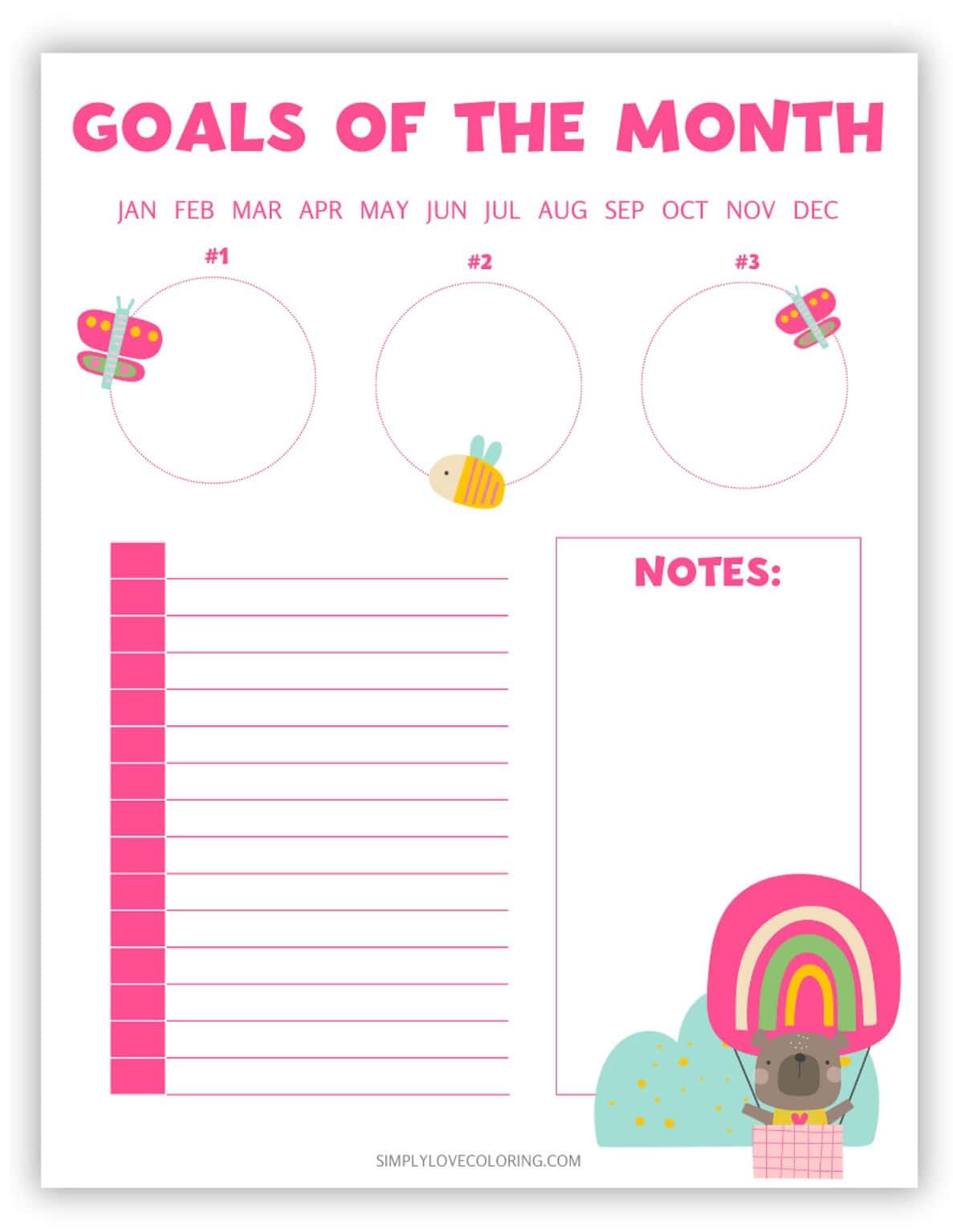 Summer Planner Printable (Free PDF Download) - Simply Love Coloring