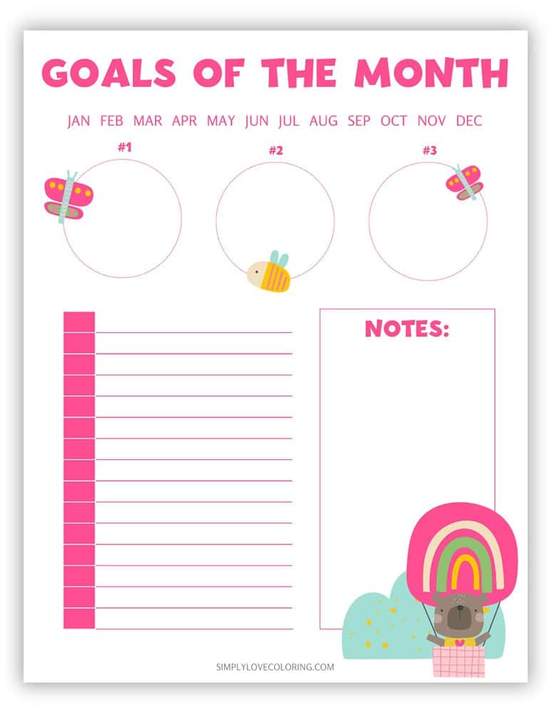 Summer Planner Printable (Free PDF Download) - Simply Love Coloring
