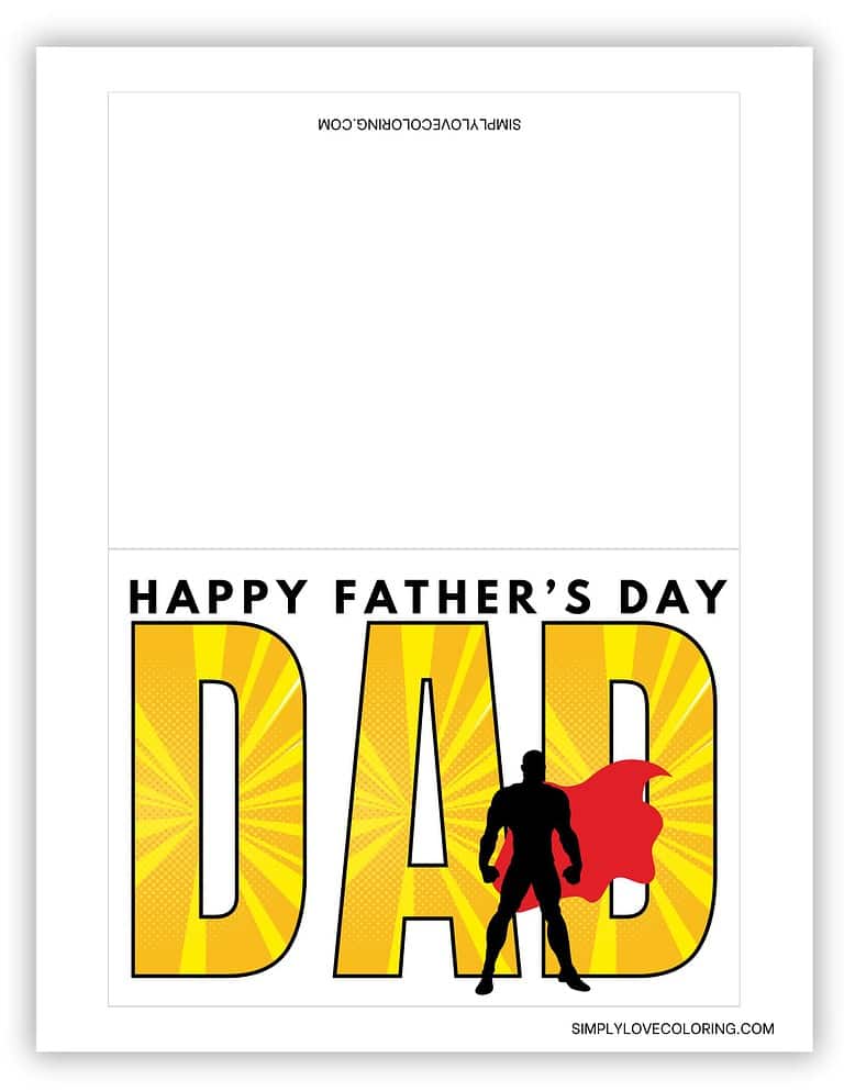 Printable Father's Day Cards (Free PDF Downloads) - Simply Love Coloring