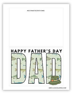 Printable Father's Day Cards (Free PDF Downloads) - Simply Love Coloring