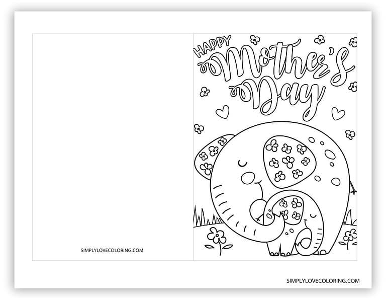 Mother's Day Cards to Color (Free PDF Printables) - Simply Love Coloring
