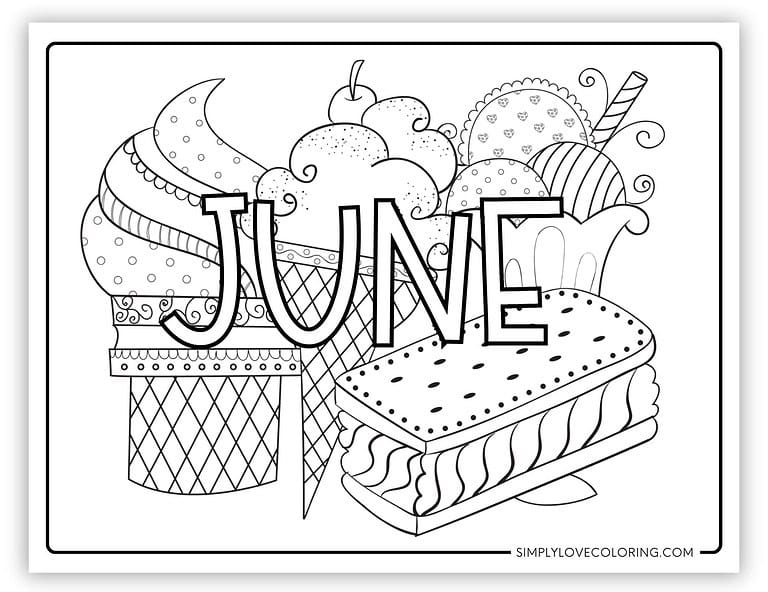 June Coloring Pages (Free PDF Printables) - Simply Love Coloring