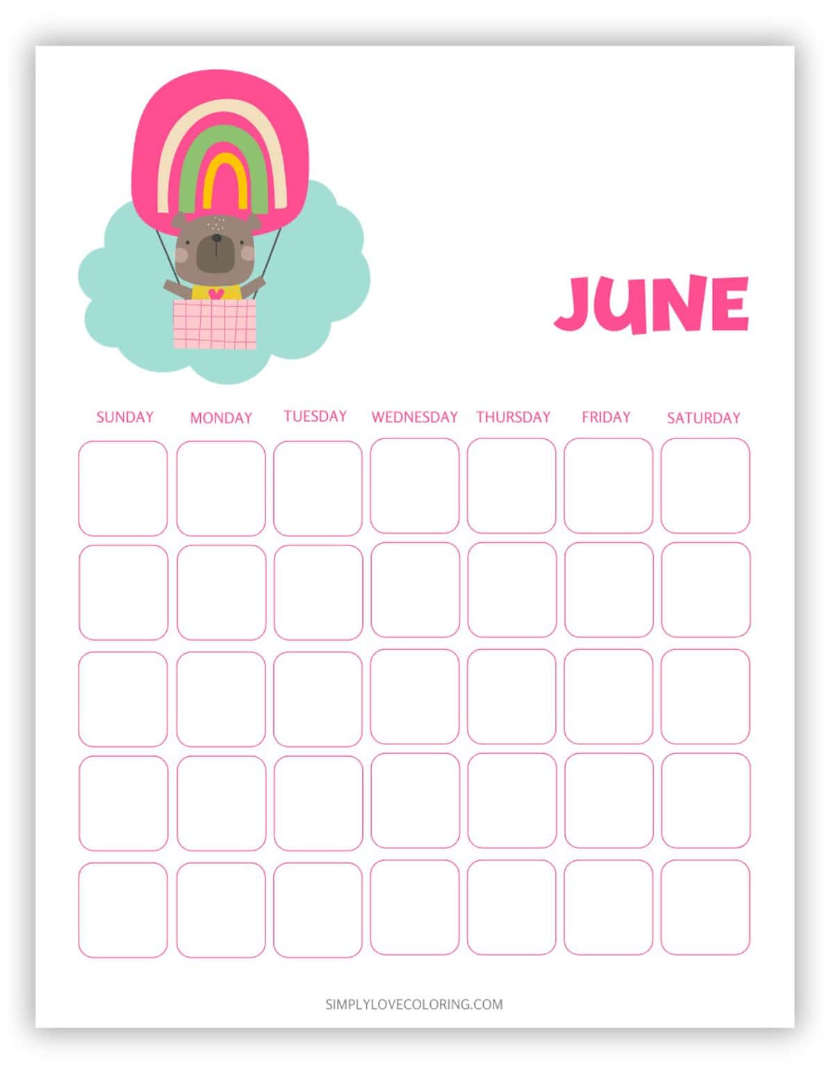 Summer Planner Printable (Free PDF Download) - Simply Love Coloring
