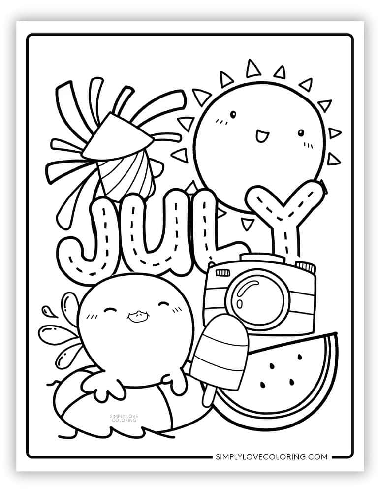 July Coloring Pages (Free PDF Printables) - Simply Love Coloring